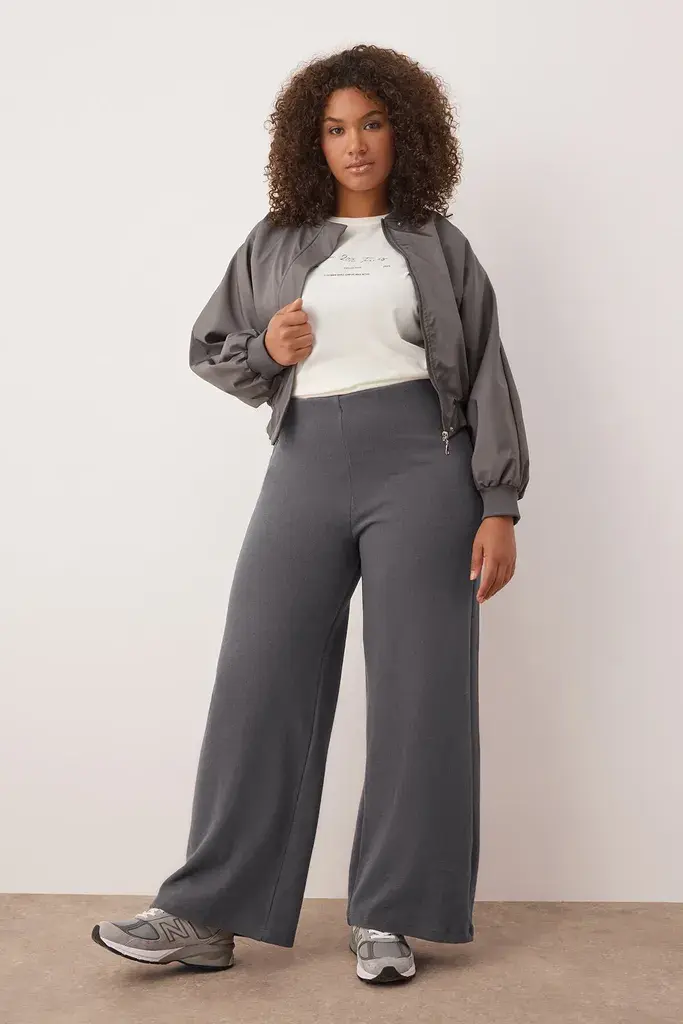 Trendyol Curve Ženske pantalone Tbbaw26Ar00004, Tamnosive