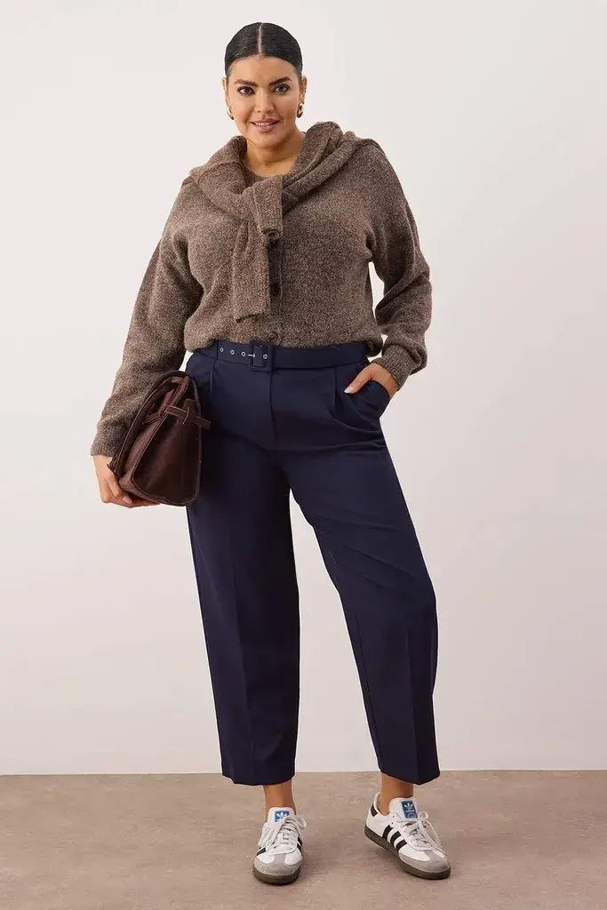 Trendyol Curve Ženske pantalone Tbbaw26Ar00020, Tamnoplave