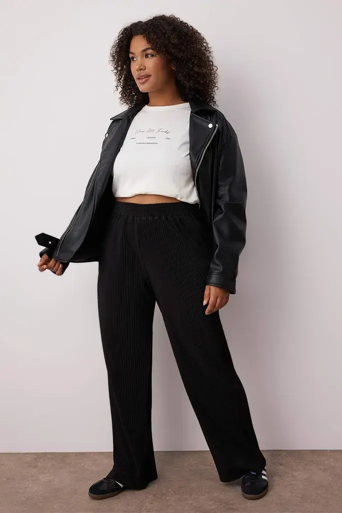 Trendyol Curve Ženske pantalone Tbbaw26Ar00007, Crne