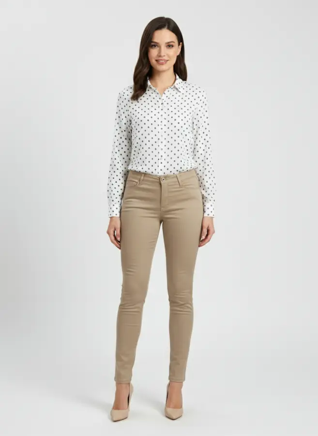 Elit Fashion Ženske pantalone, Regular, Bež
