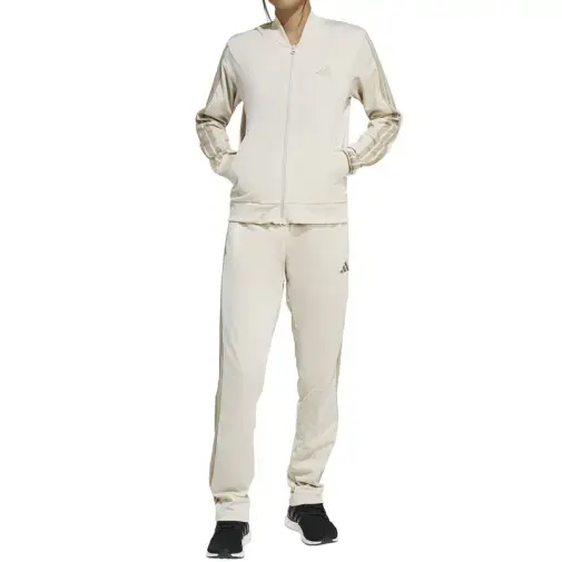 Adidas Ženski komplet trenerka W Ess 3S Ts Crli, Bež