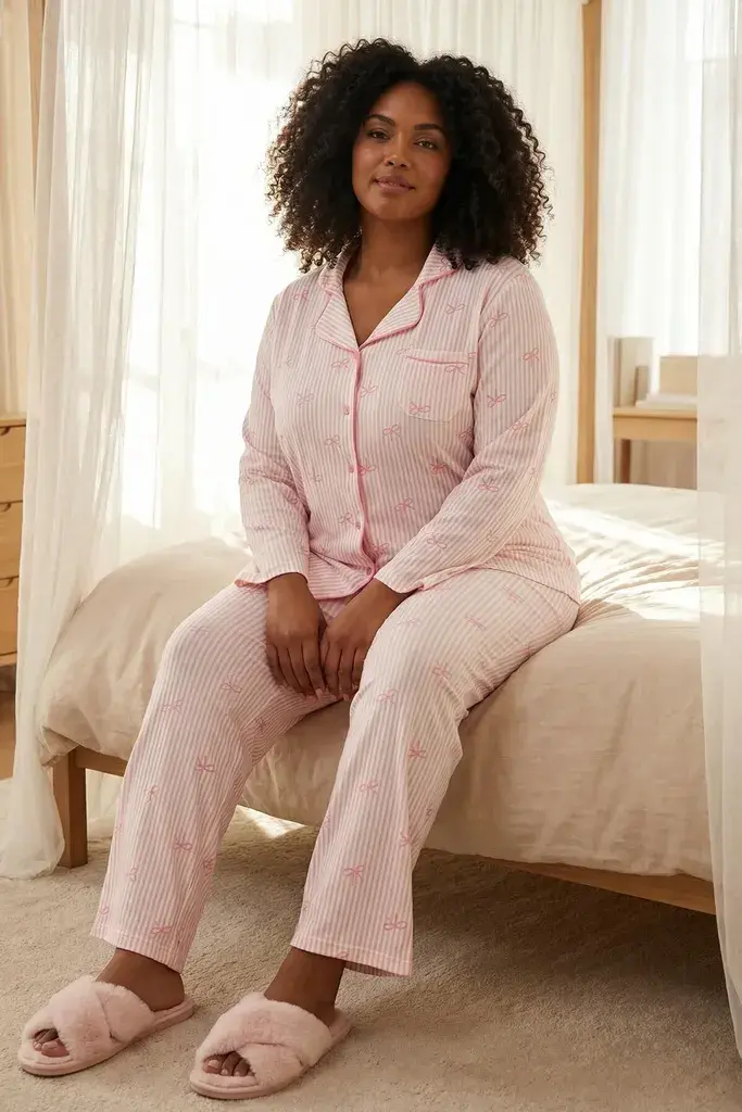 Trendyol Curve Ženski set pidžama Tbbaw26Ai00055, Roze