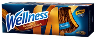 KEKS INTEGRALNI KARAMELA ČOK. PRELIV WELLNES 185G