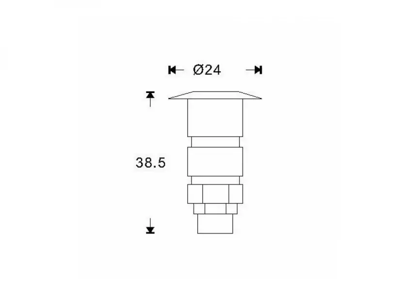 LED SVETILJKA SC-F102A PODNA 0,6W (4000-4500K) IP65 NIKL
