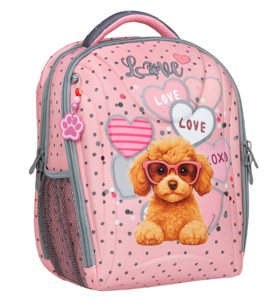 BELMIL ergonomski ranac 338-82 Pink Heart Puppy
