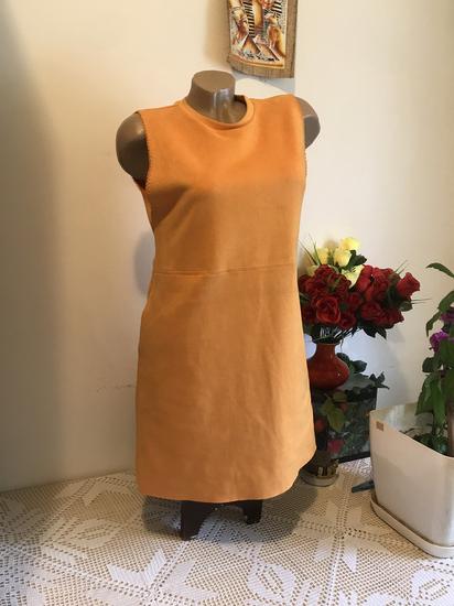Zara kao velur narandzasta haljina S
