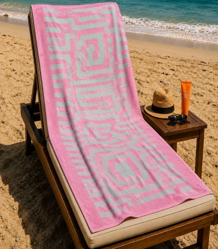 Peškir za plažu 86x160cm – PINK AZTEC