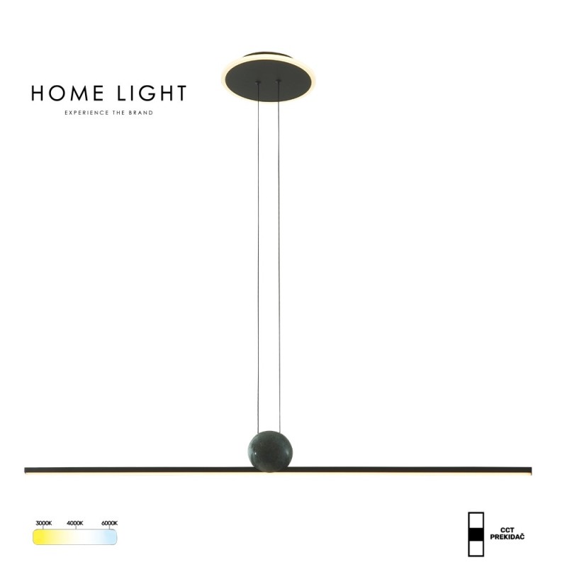 SOLEA 166 LUSTER 24W CRNA/ZELENA CCT HOME LIGHT