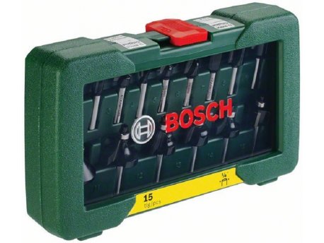 BOSCH 15-delni set TC glodala (1/4″ prihvat) 2607019468