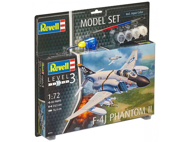 Revell maketa aviona sa priborom Model Set F-4J Phantom II RV63941/5008