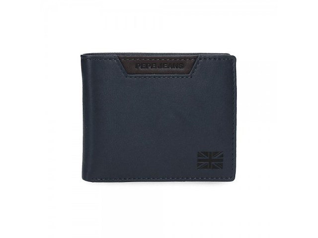 Muški kožni novčanik na preklop 11cm Pepe Jeans Indiana navy 75340
