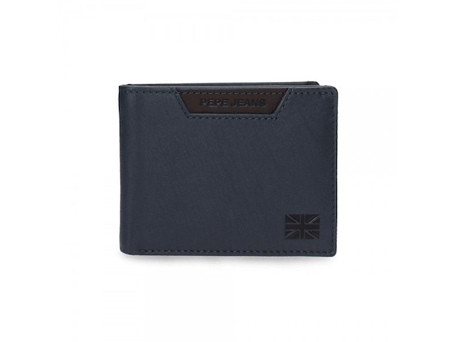 Kožni novčanik na preklop Pepe Jeans Indiana navy 75331