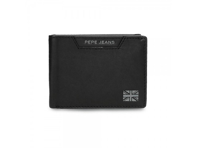 Kožni novčanik na preklop Pepe Jeans Indiana black 75331