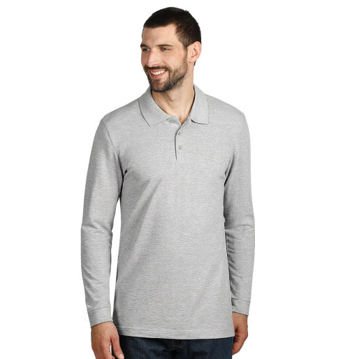 AZZURRO II LSL, PAMUČNA POLO MAJICA DUGIH RUKAVA, 180 G/M2, PEPELJASTA