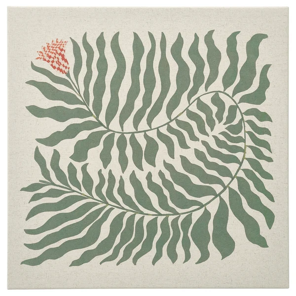 Slika, karirani cvet, 56x56 cm