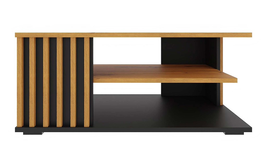Nairobi klub sto 100x60x40 cm artisan hrast/crna