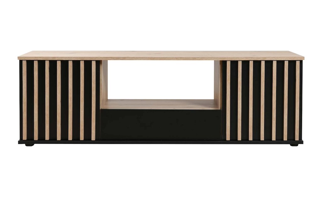 Nairobi tv komoda 140x40x58 cm artisan hrast/crna