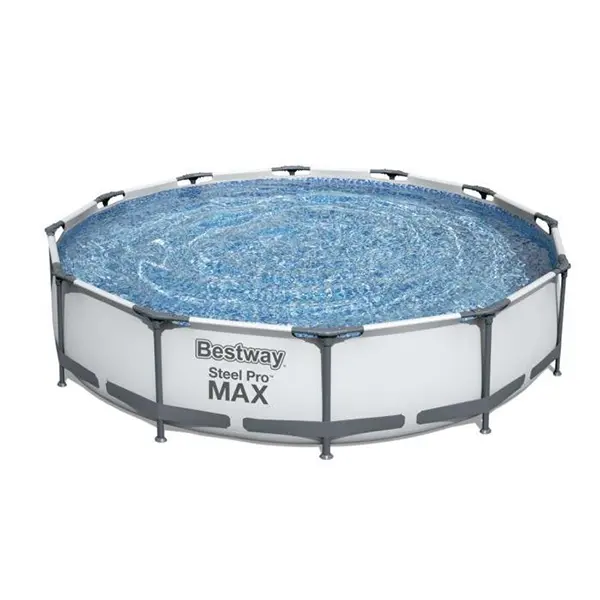 BESTWAY Bazen za dvorište 305x76cm Max sa čeličnim ramom sivi