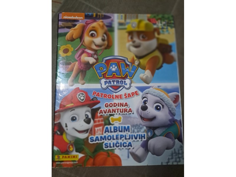 Panini Patrolne šape (Paw Patrol) album - POPUNJEN