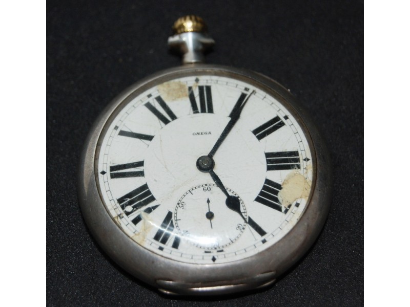 Džepni sat OMEGA srebro 1906-1910. godina ispravan