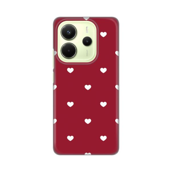 Maska za Xiaomi Redmi Note 14 4G (SRB) Burgundy Hearts Silikonska Print Skin