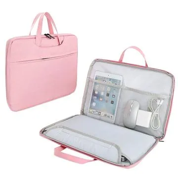 BUSINESS LAPTOP BAG WITH FULL-OPEN DESIGN - 15.6" - PINK