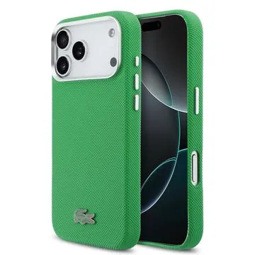 IPHONE 17 PRO MAX LACOSTE ICONIC PETIT PIQUE METAL LOGO CASE - MAGSAFE COMPATIBLE - GREEN