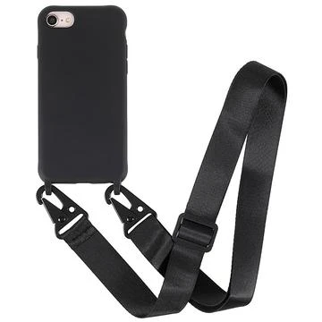 IPHONE 7/8/SE (2020)/SE (2022) FLEXIBLE CASE WITH SHOULDER STRAP - BLACK