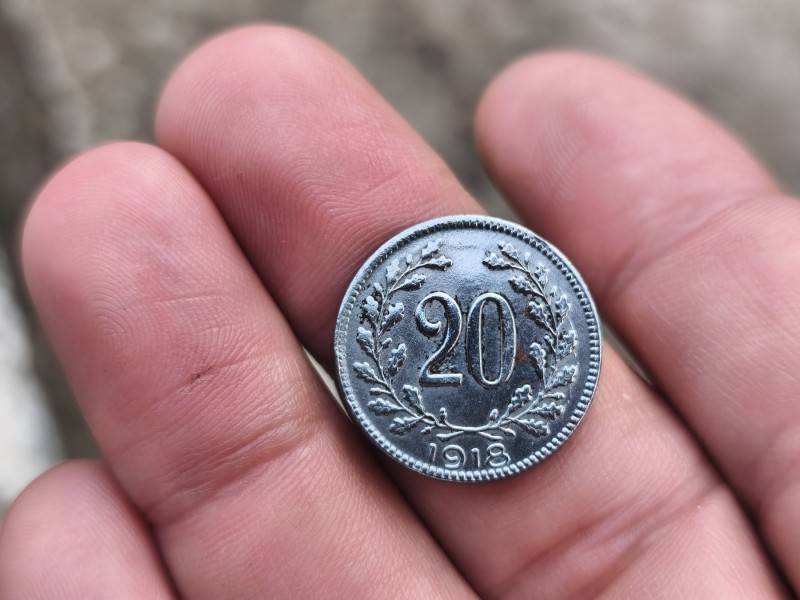Austrija 20 heller 1918 UNC