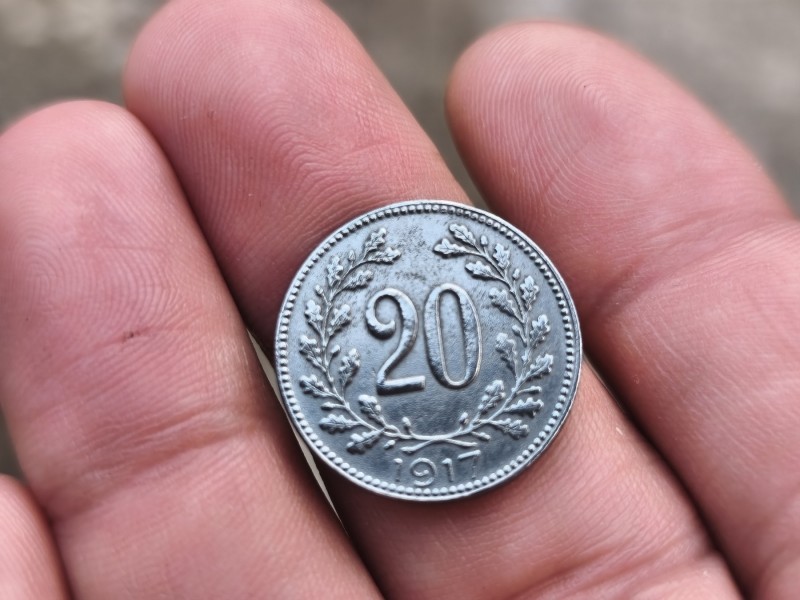 Austrija 20 heller 1917 UNC