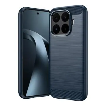 XIAOMI 17T BRUSHED TPU CASE - CARBON FIBER - BLUE