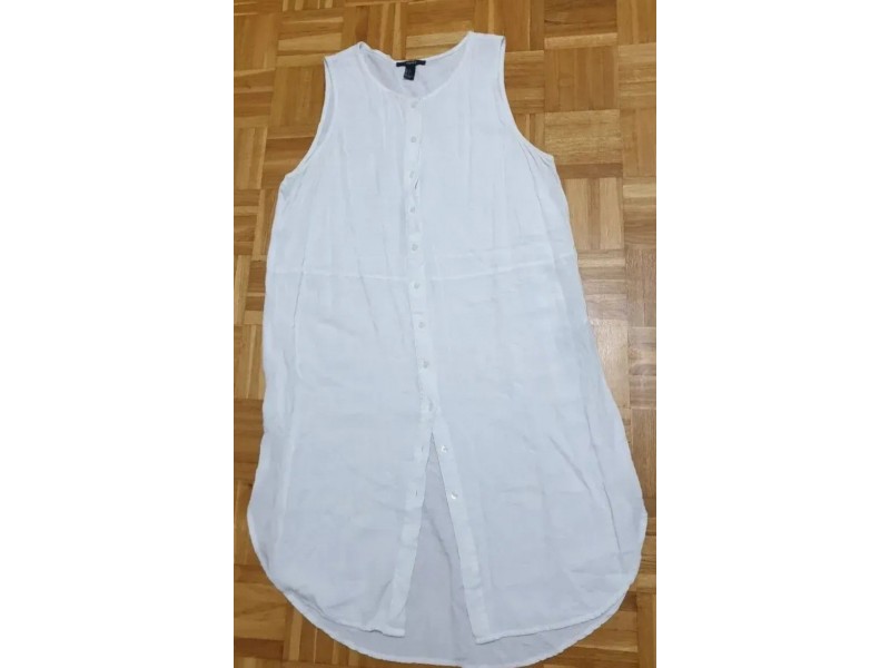 Duza bela haljina-kosulja,Forever21,L