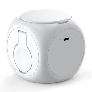 Y22 CUBE-SHAPED 3-IN-1 WIRELESS CHARGING STATION - WHITE
