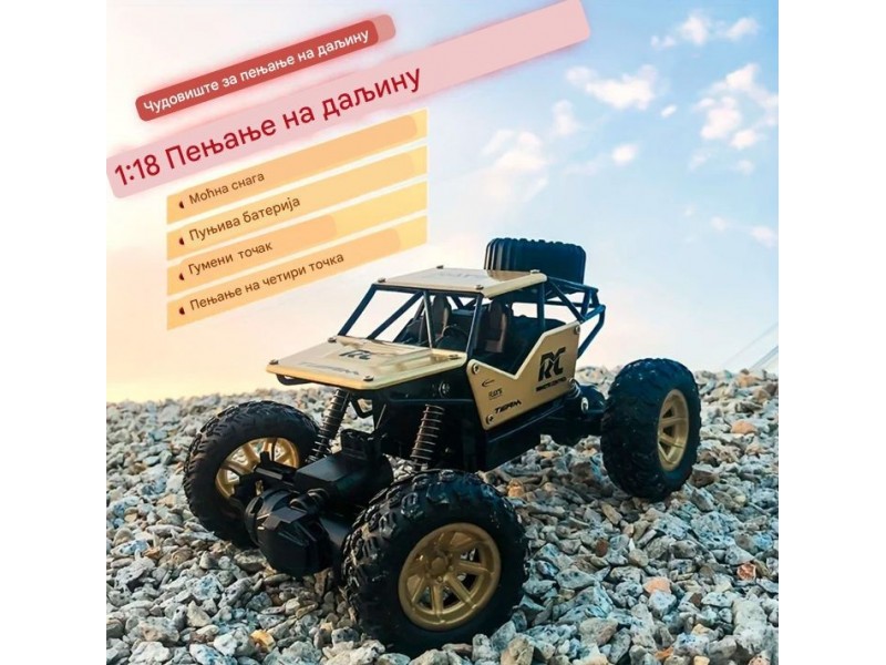 RC auto na daljinski Rock Crawler 1:18 moćni amortizeri