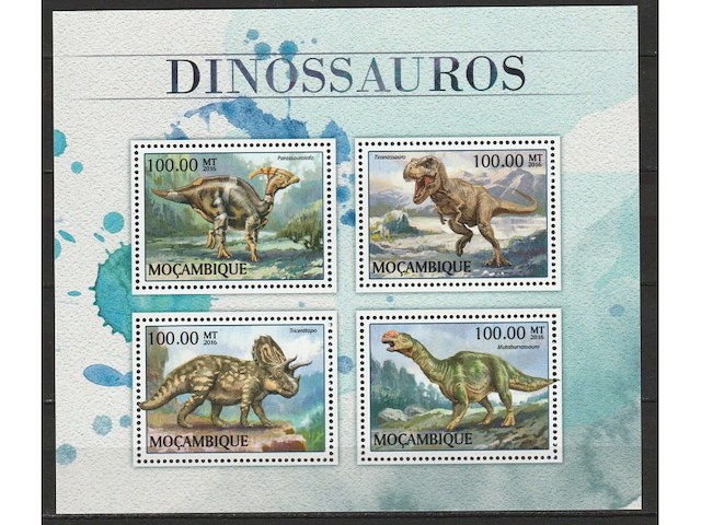 Mozambik - 2016 - Dinosaurusi