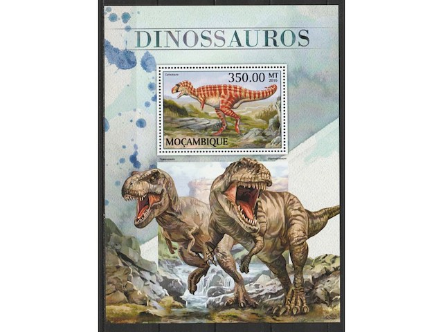 Mozambik - 2016 - Dinosaurusi