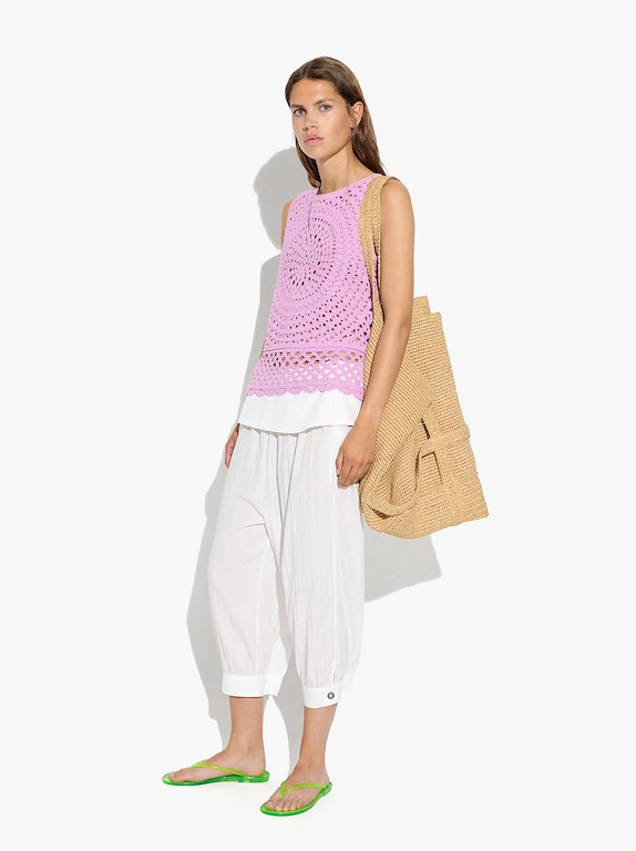 CROCHET TOP WITH 100% COTTON
