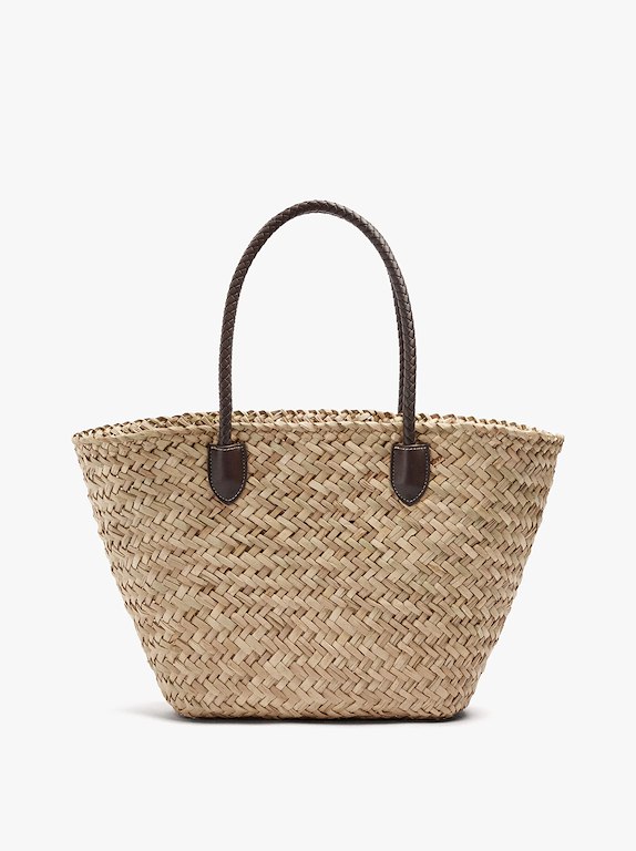 SHOPPER BAG OF STRAW WITH REMOVABLE BAG L