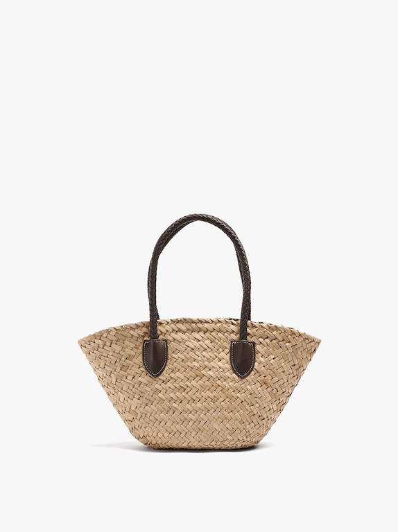 TOTE BAG OF STRAW WITH REMOVABLE BAG M