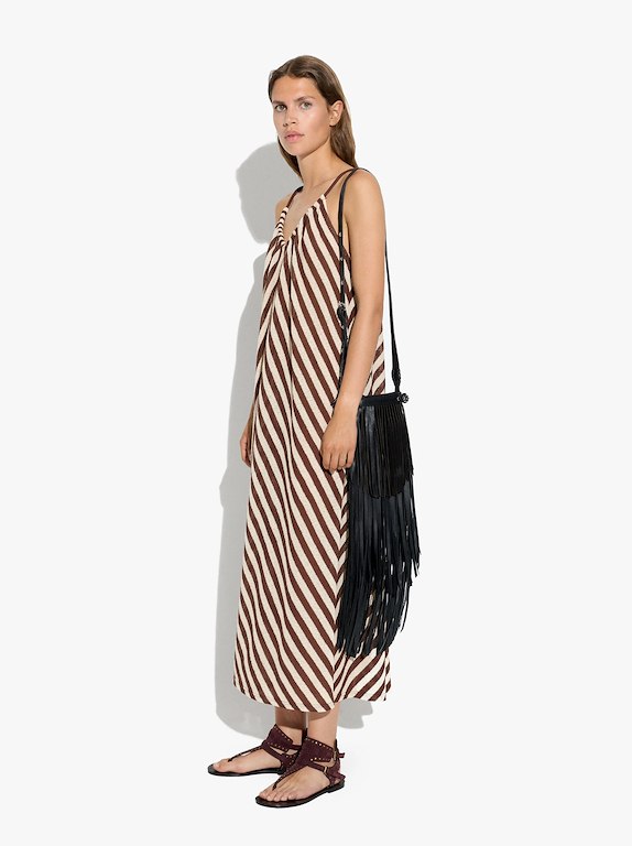 STRIPED DRESS WITH STRAPS