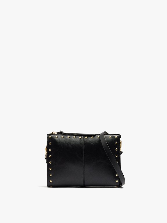 CROSSBODY BAG WITH CRACKED EFFECT WITH STUDS