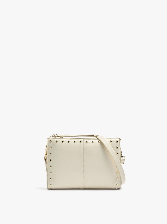 CROSSBODY BAG WITH CRACKED EFFECT WITH STUDS