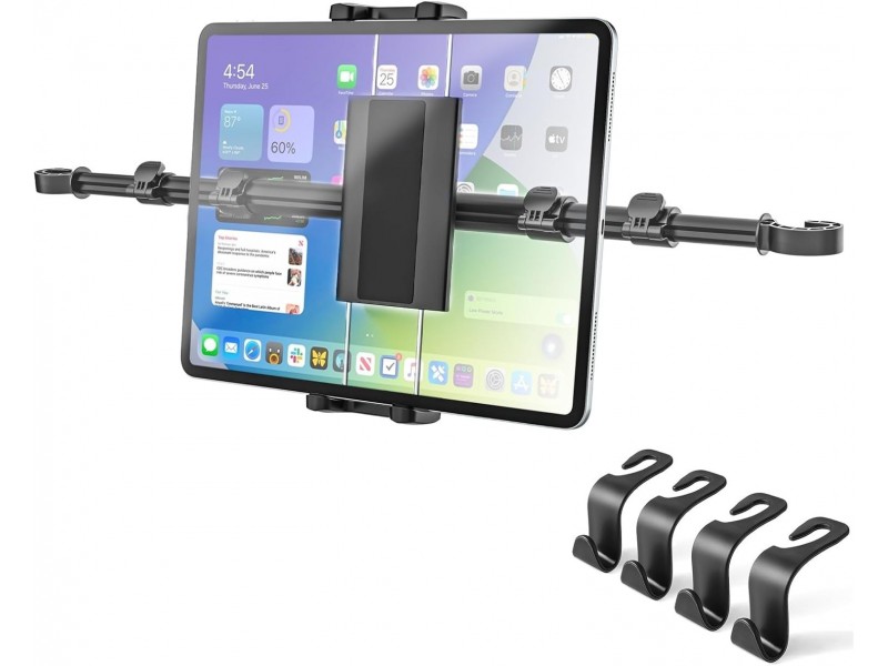 Auto držač za iPad i tablet za zadnje sedište + 4 kukic