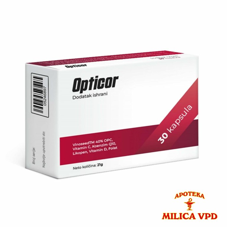 Opticor 30 kapsula AKCIJSKI PAKET 2+1 gratis