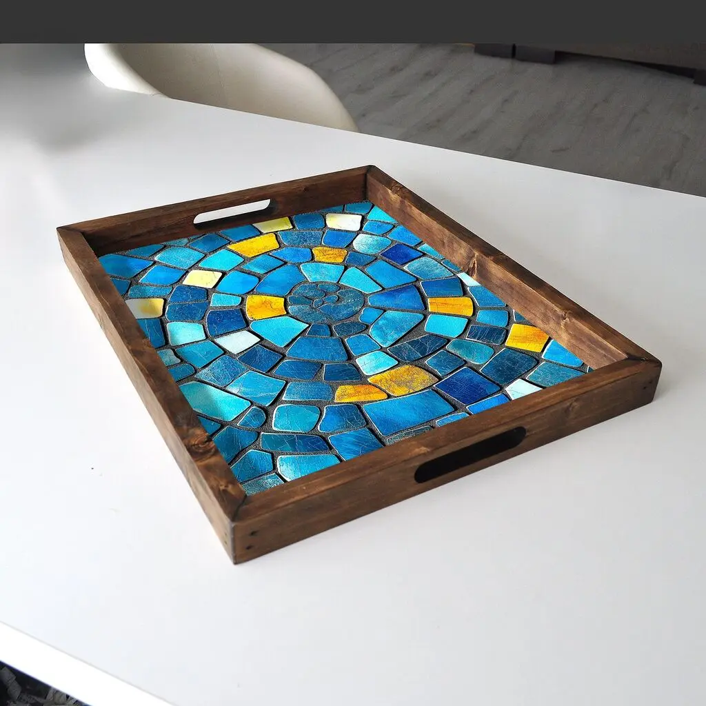 Aberto Design Poslužavnik REF021 48 x 38 x 4 cm, Šareni