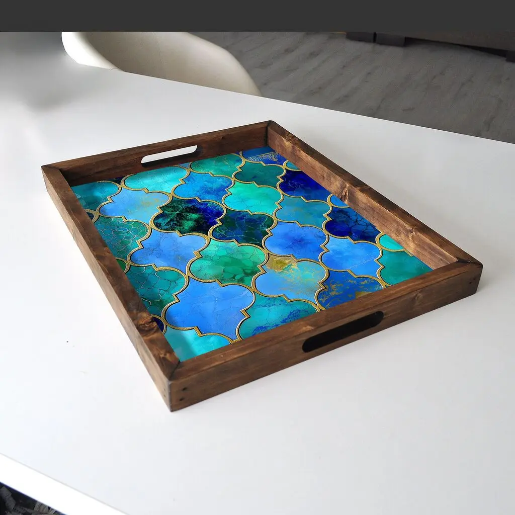 Aberto Design Poslužavnik REF005 48 x 38 x 4 cm, Šareni