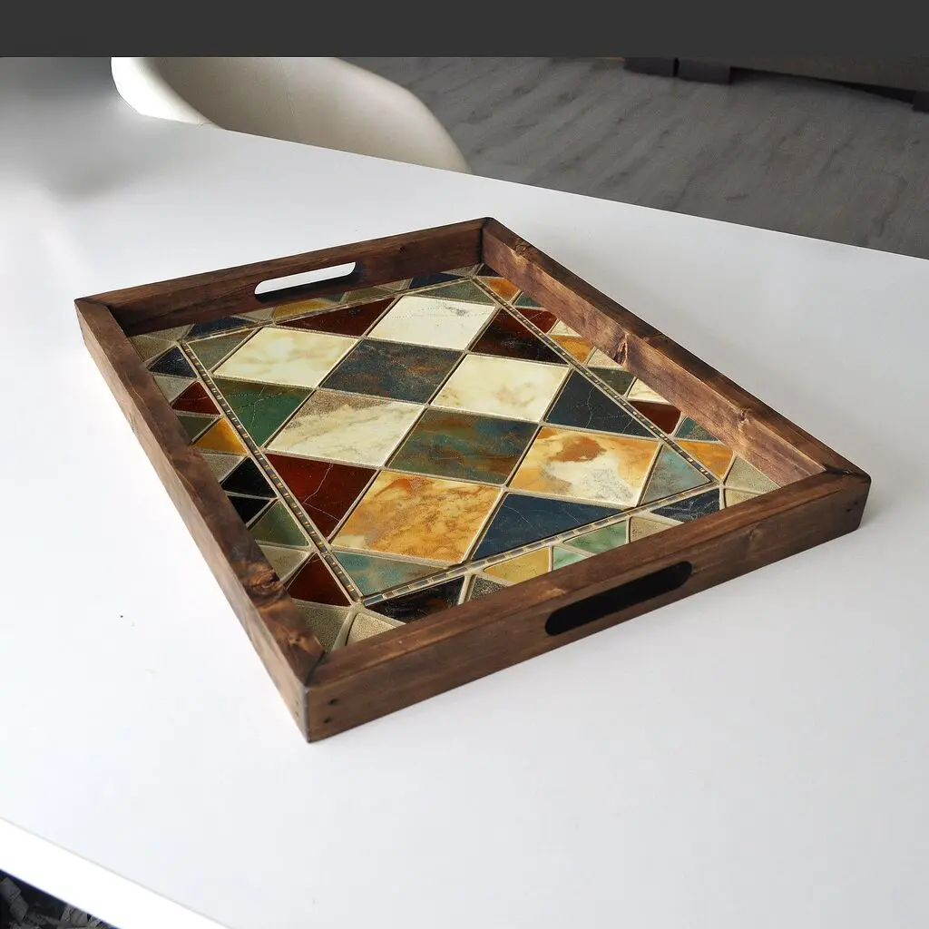 Aberto Design Poslužavnik REF034 48 x 38 x 4 cm, Šareni