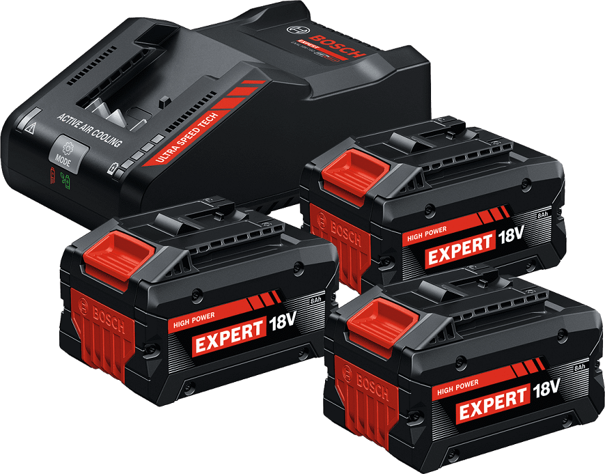 Bosch Set 3 x EXBA 18V-80 baterija + punjač EXAL 18V-160