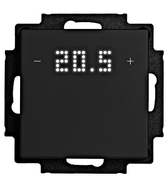 Senzor na dodir, sobni termostat sa displejem, crni
Praćenje sobne temperature, 2 odvojene kontrole temperature preko KNX-a, kontrola temperature sa do 4 moguće vrednosti senzora, senzor temper...