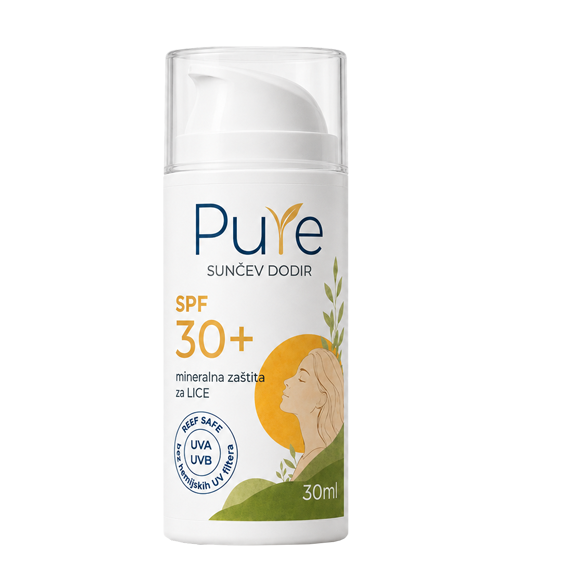 Pure Sunčev dodir – SPF30+ mineralna zaštita za lice 30ml